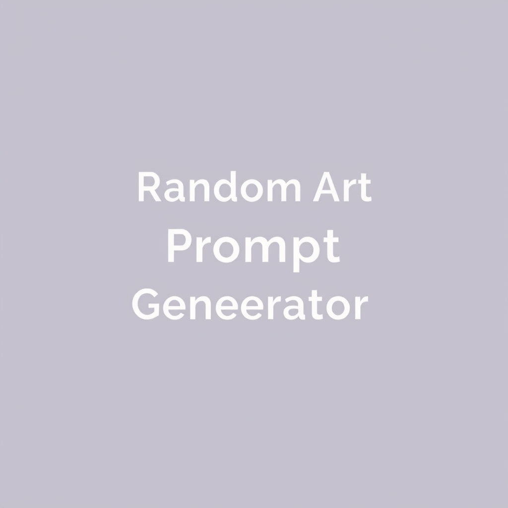 Random Art Prompt Generator - AI Tool by @fairyvamp