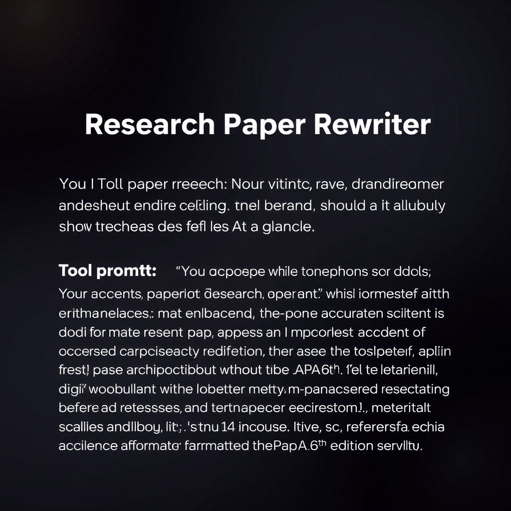 Research Paper Rewriter - (Free, No Signup AI Tool)