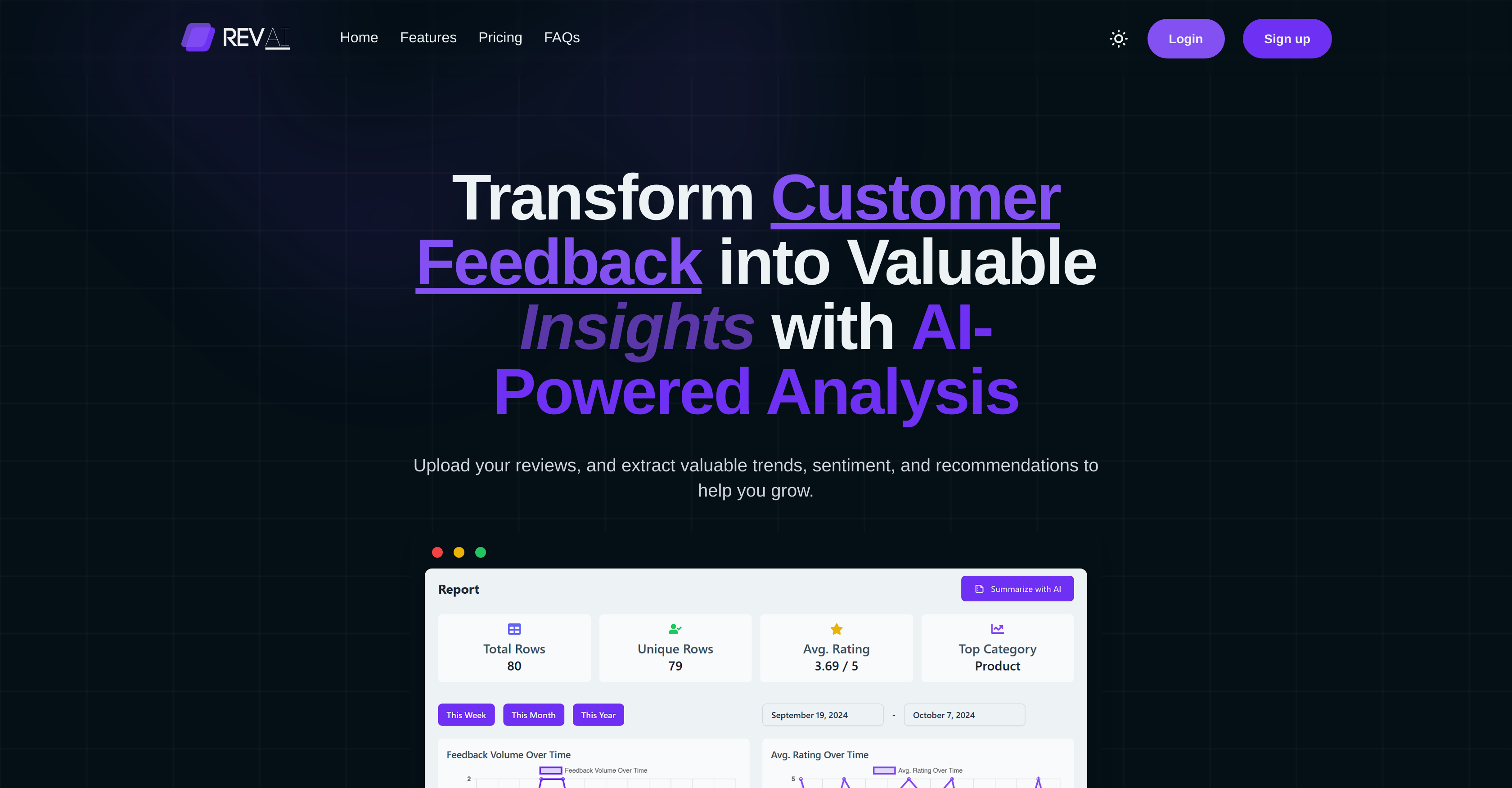 RevAI - AI Tool For Review analysis