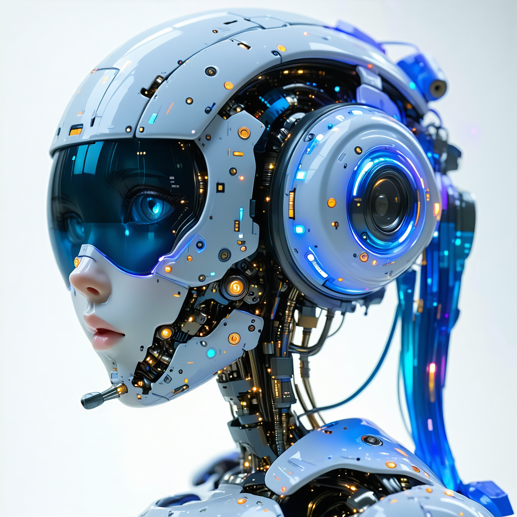 Robot girl OC Fanloid xydrick Music player UI - (Free, No Signup AI Tool)