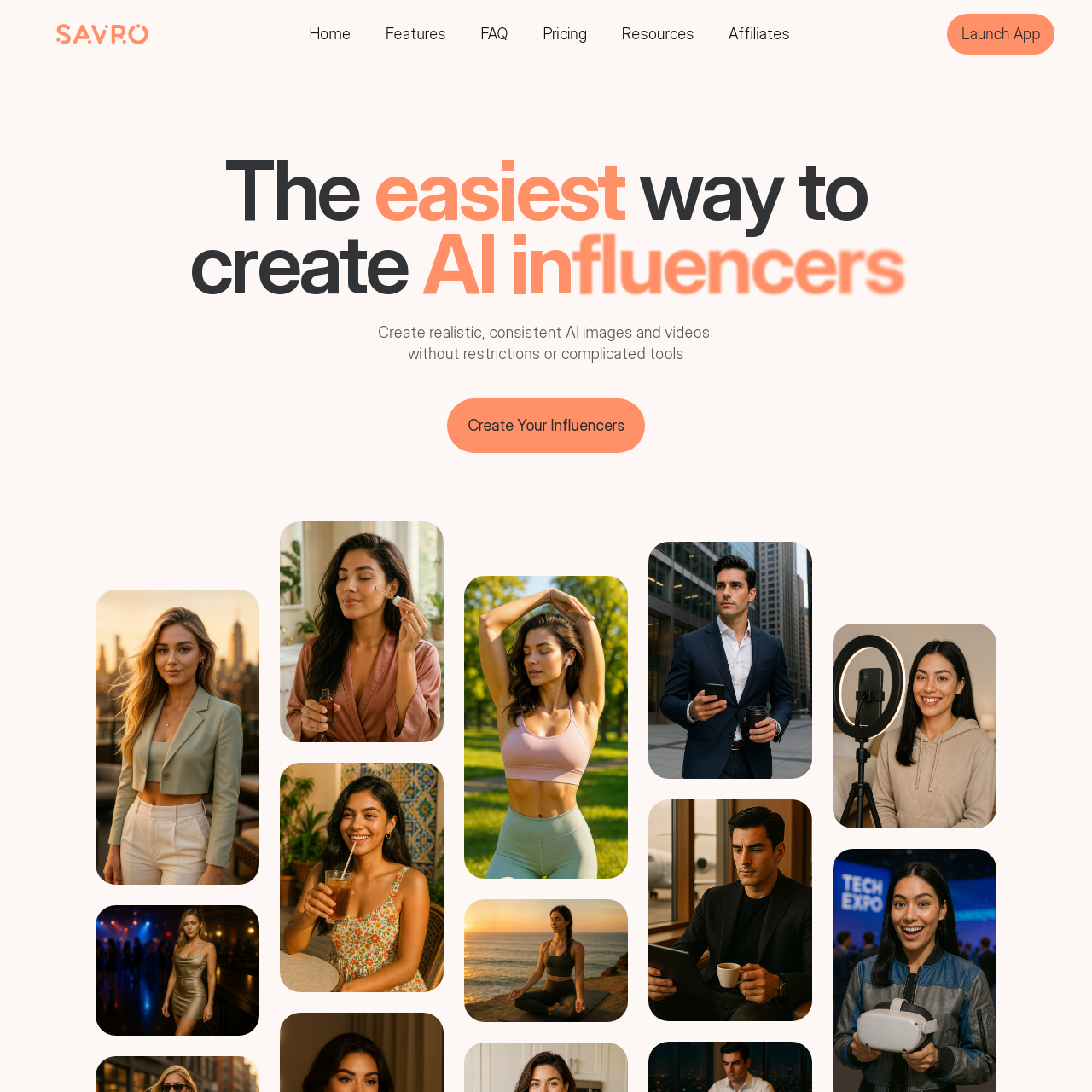 Savro - AI Tool For Virtual influencers