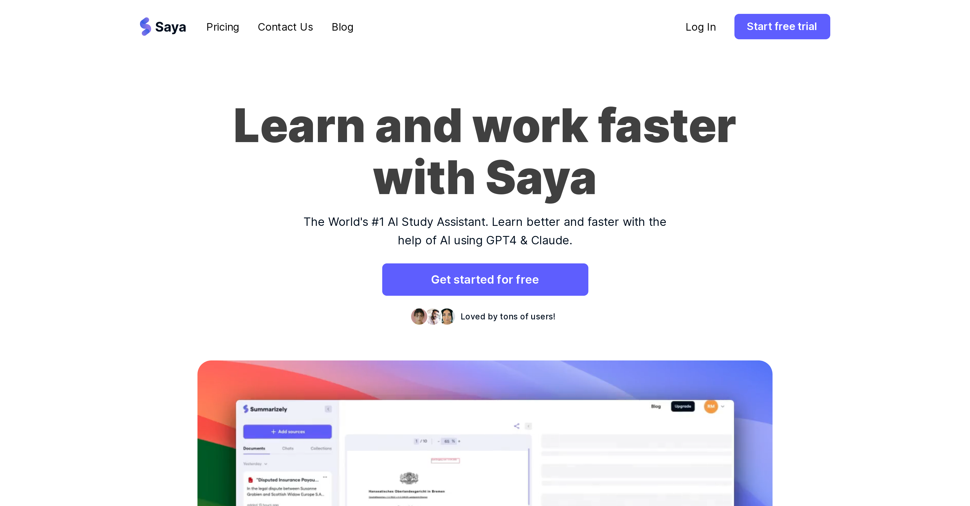 Saya - AI Tool For Learning