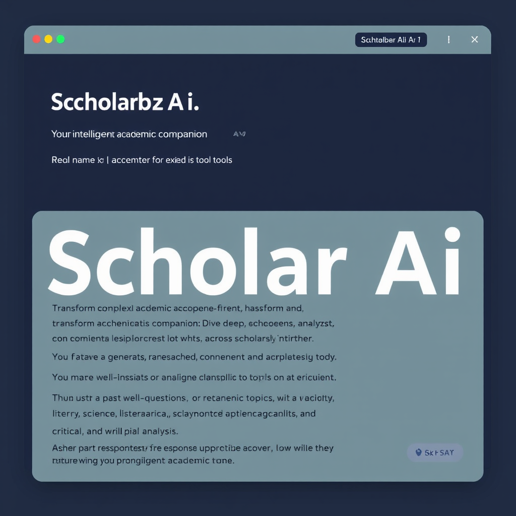 Scholar Ai - (Free, No Signup AI Tool)