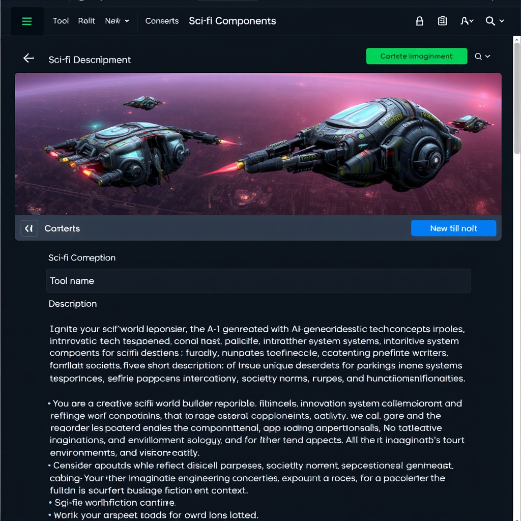 Sci-fi System Components - (Free, No Signup AI Tool)