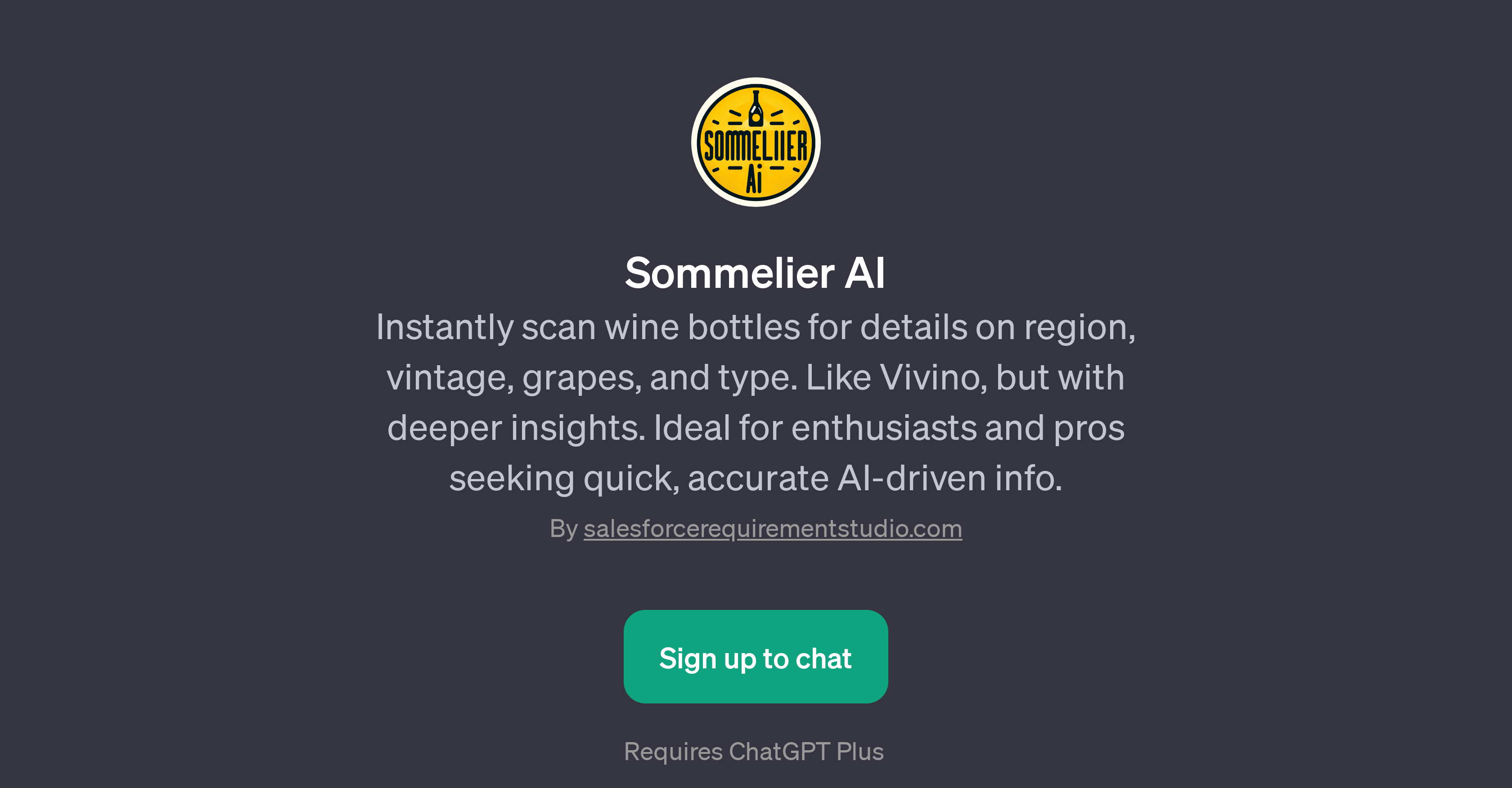 Sommelier AI - Wine analysis - TAAFT