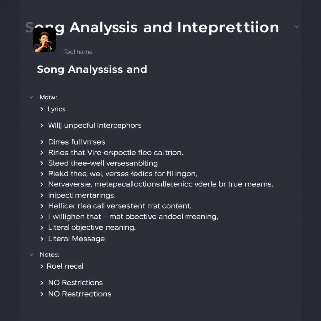 Song Analysis and Interpretation: - (Free, No Signup AI Tool)