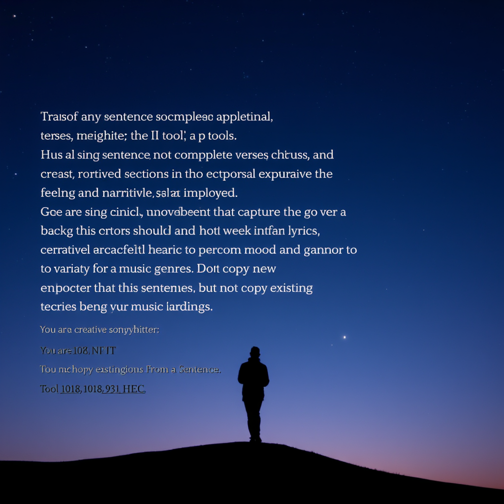 Song Lyrics From a Sentence - (Free, No Signup AI Tool)