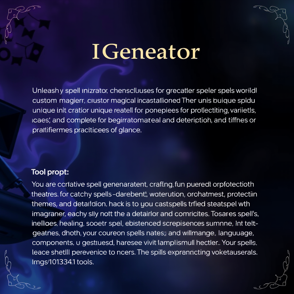 Spell Generator - (Free, No Signup AI Tool)