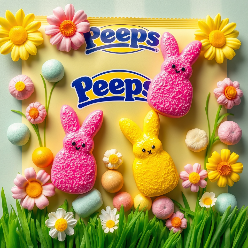 Springtime product and packaging design for springtime peeps flavors ...