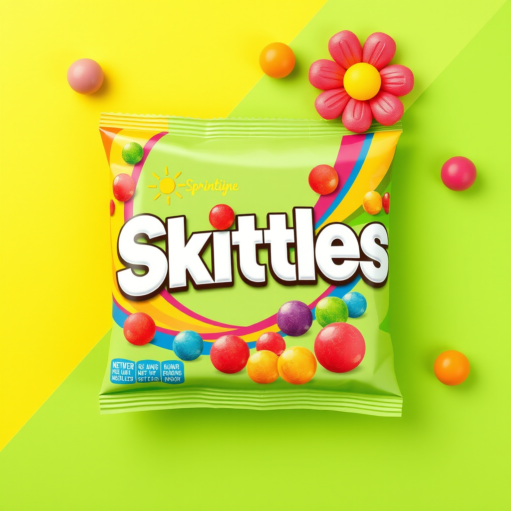 Springtime Skittles flavors product and packaging design - (Free, No ...