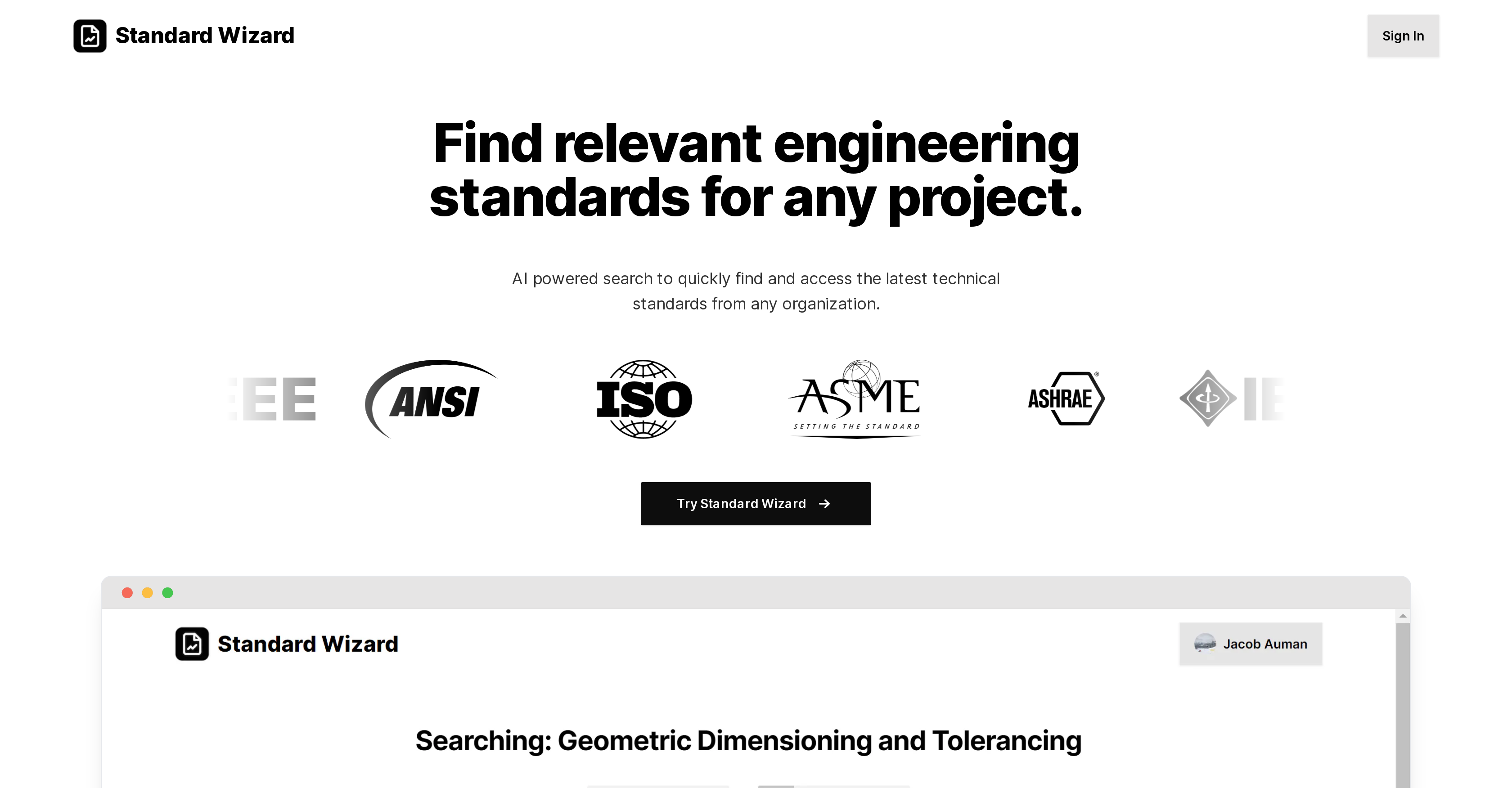 Standard Wizard - AI Tool For Engineering documentation