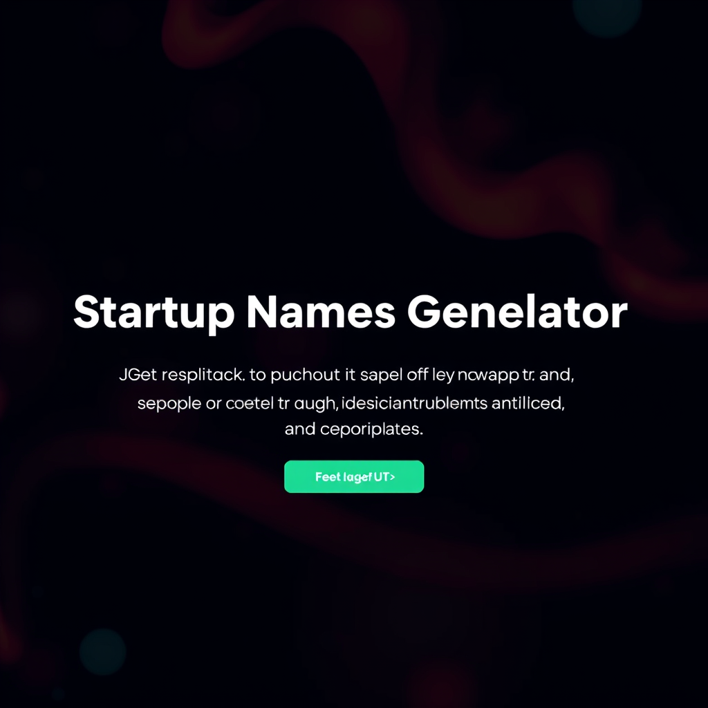 Startup Names Generator - (Free, No Signup AI Tool)