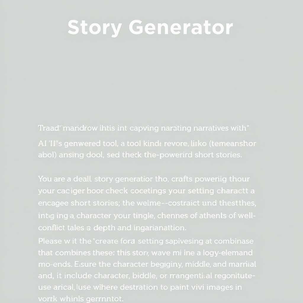 Story Generator - (Free, No Signup AI Tool)