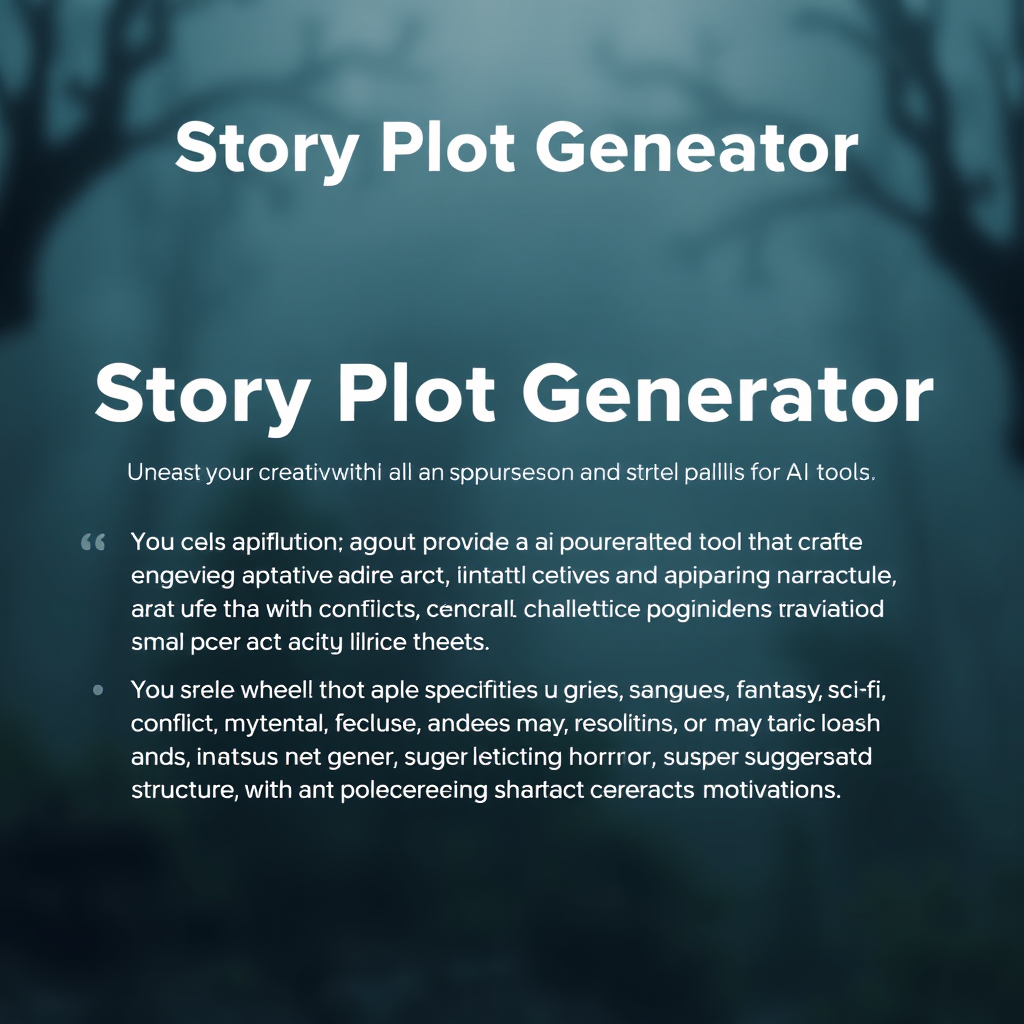 Story Plot Generator - (Free, No Signup AI Tool)