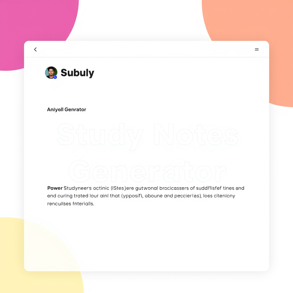 Study Notes Generator - (Free, No Signup AI Tool)