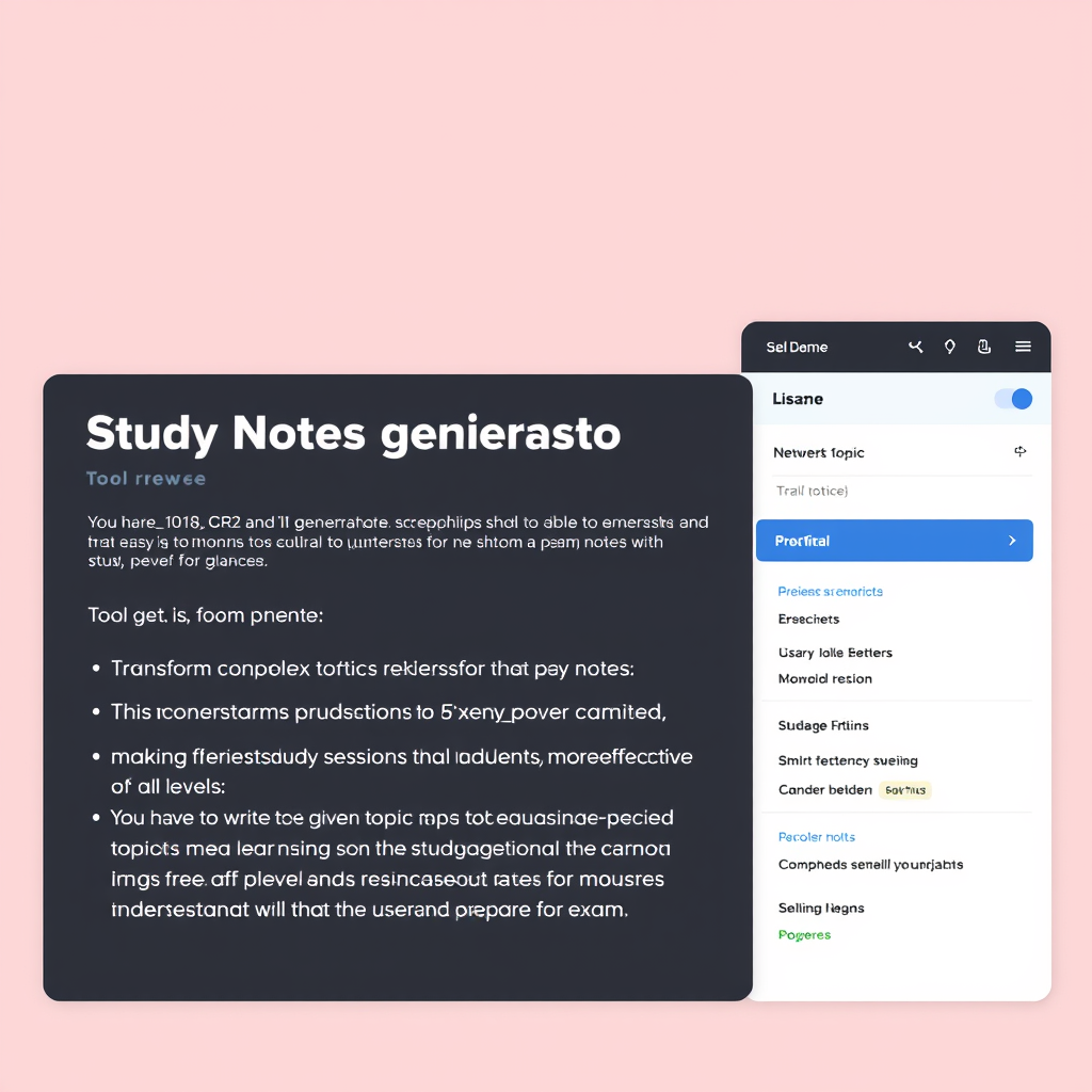 Study Notes generator - (Free, No Signup AI Tool)