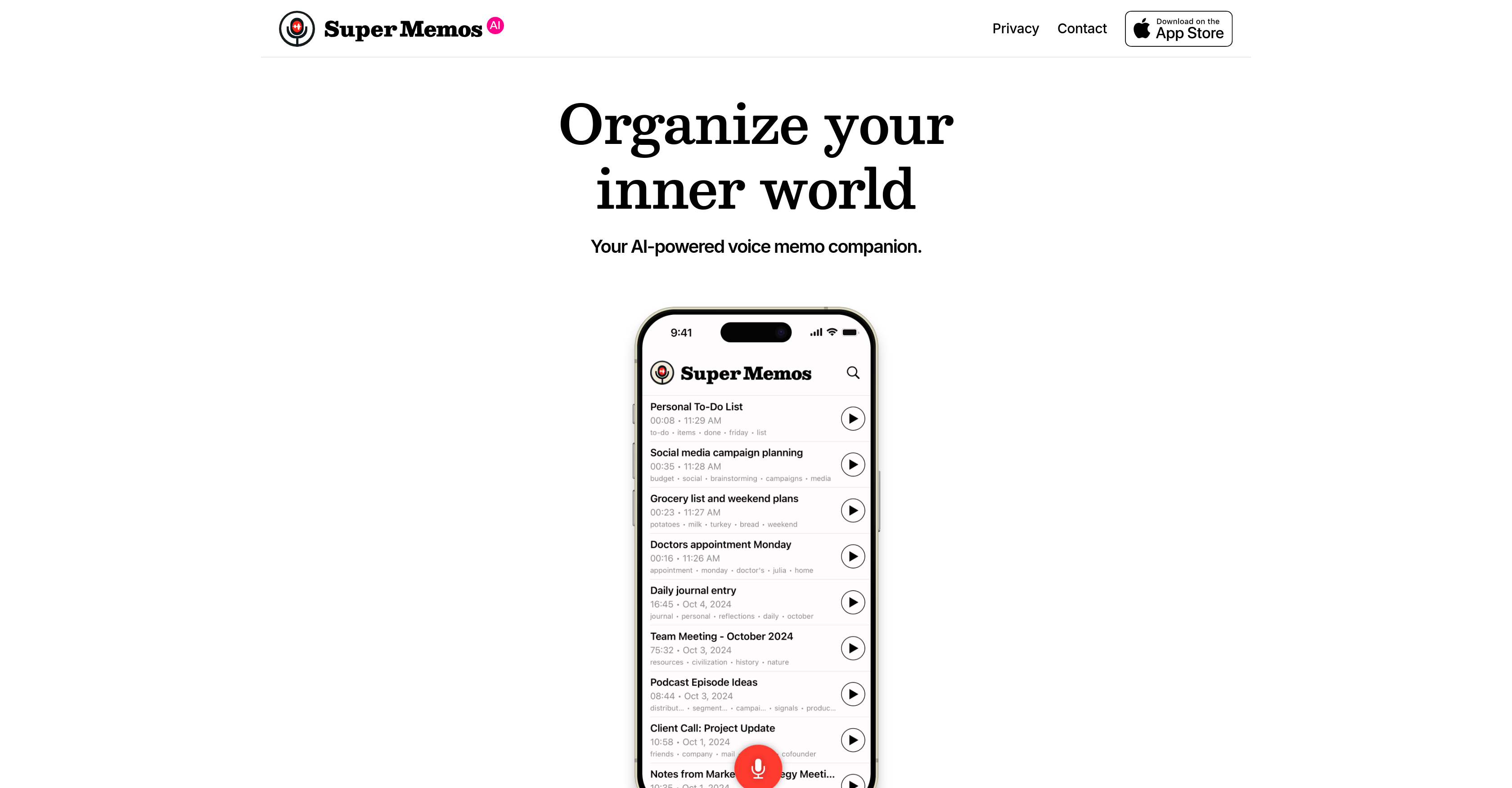 Super Memos AI - AI Tool For Voice memos