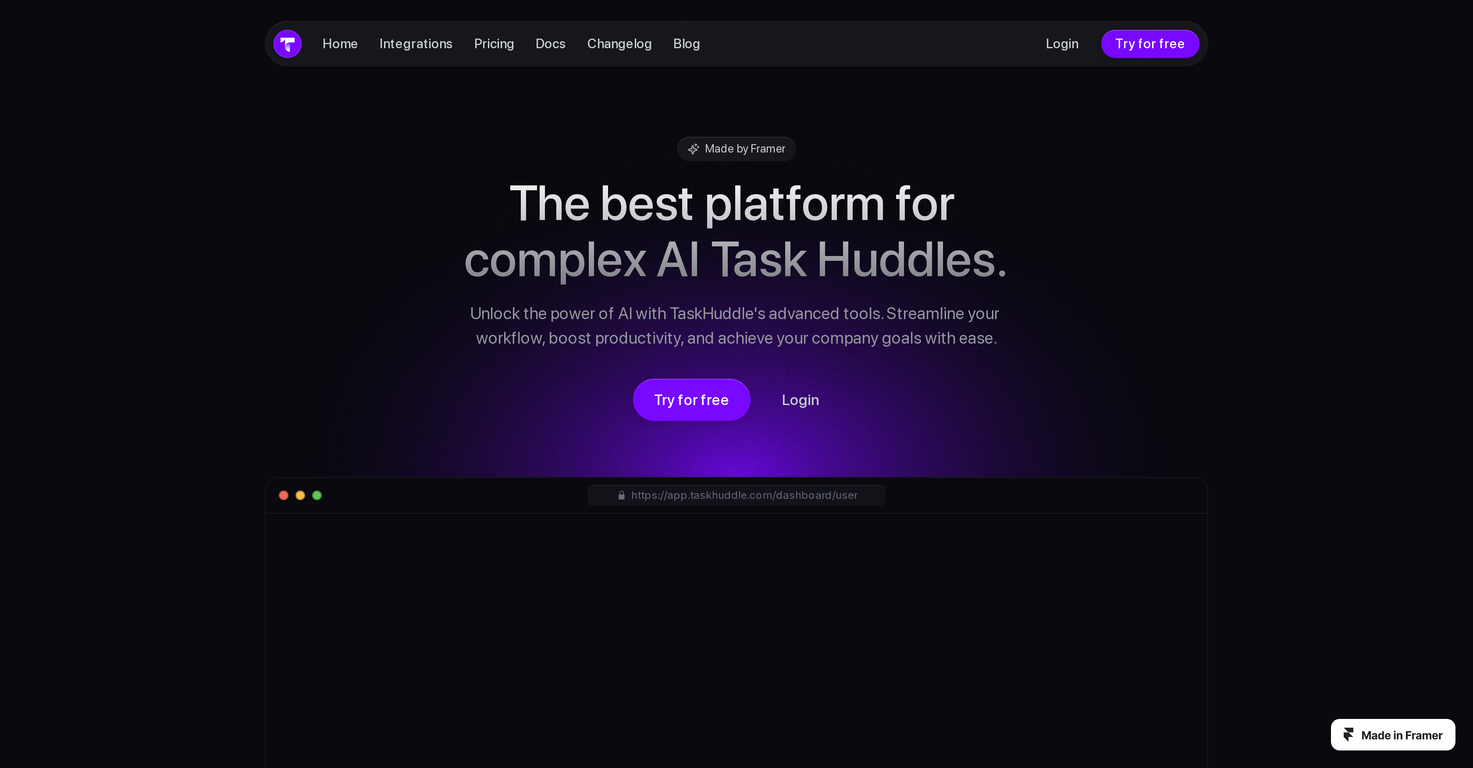 Taskhuddle - AI Tool For Productivity