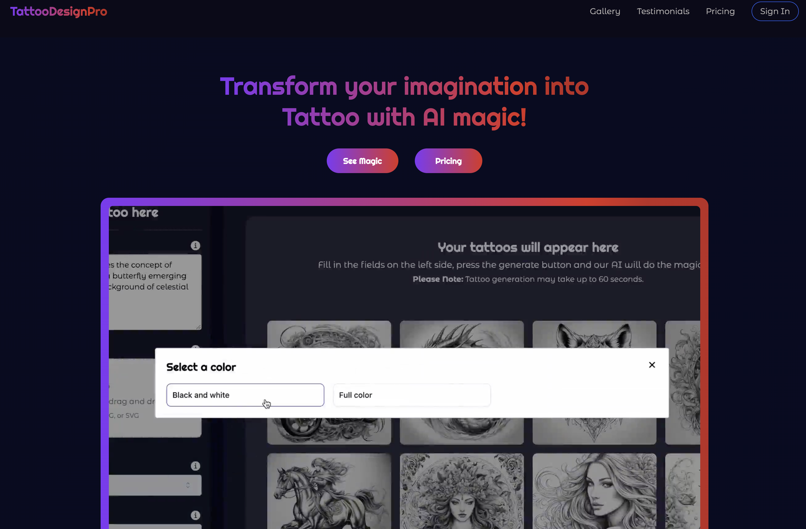 TattooDesignPro - AI Tool For Tattoos