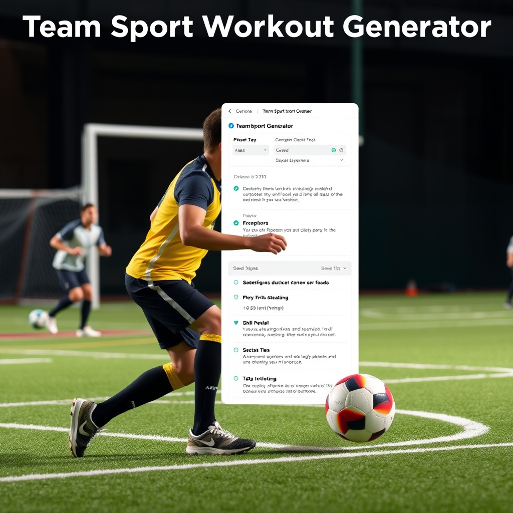 Team Sport Workout Generator - (Free, No Signup AI Tool)