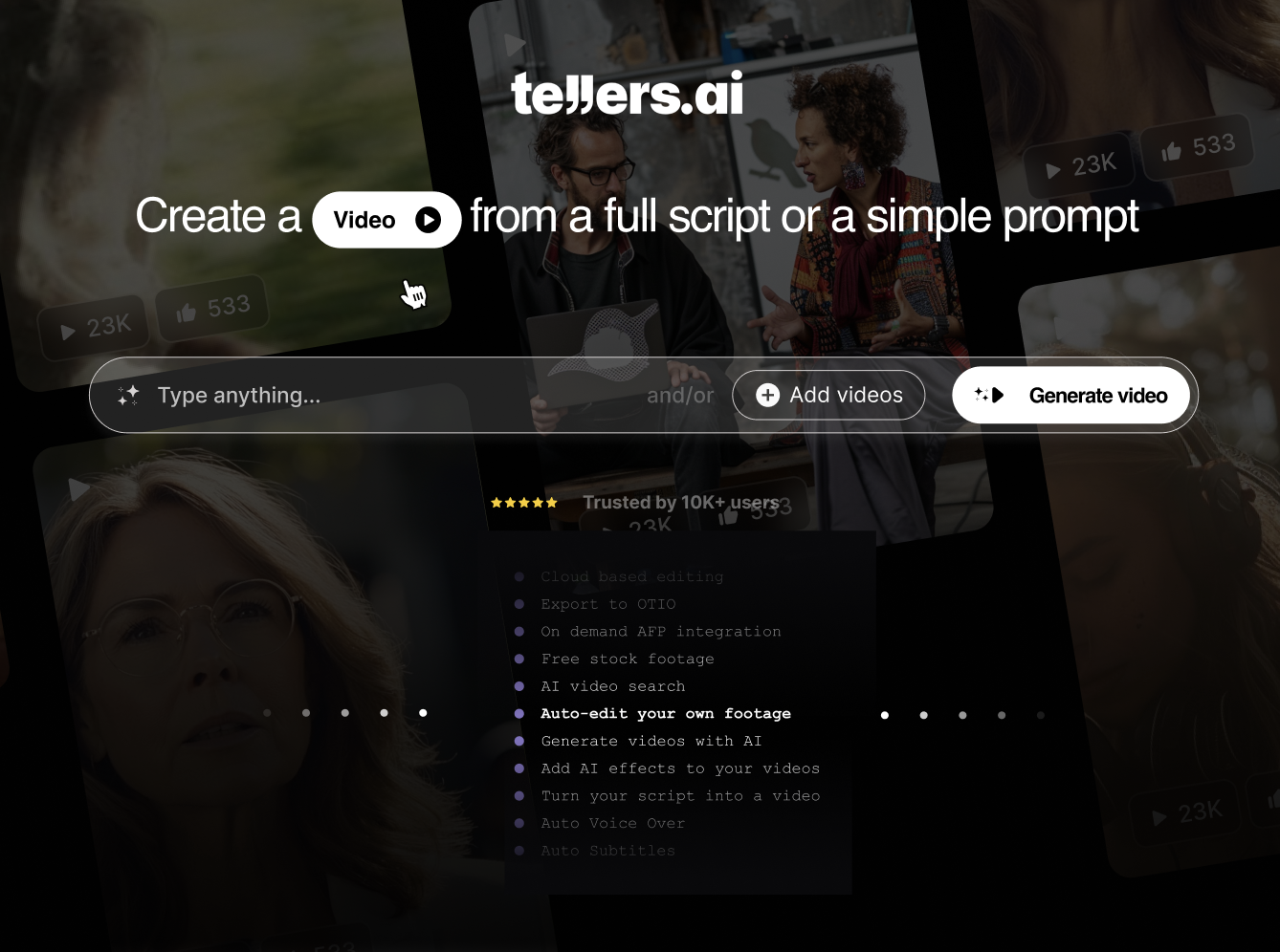 Tellers - AI Tool For Video editing