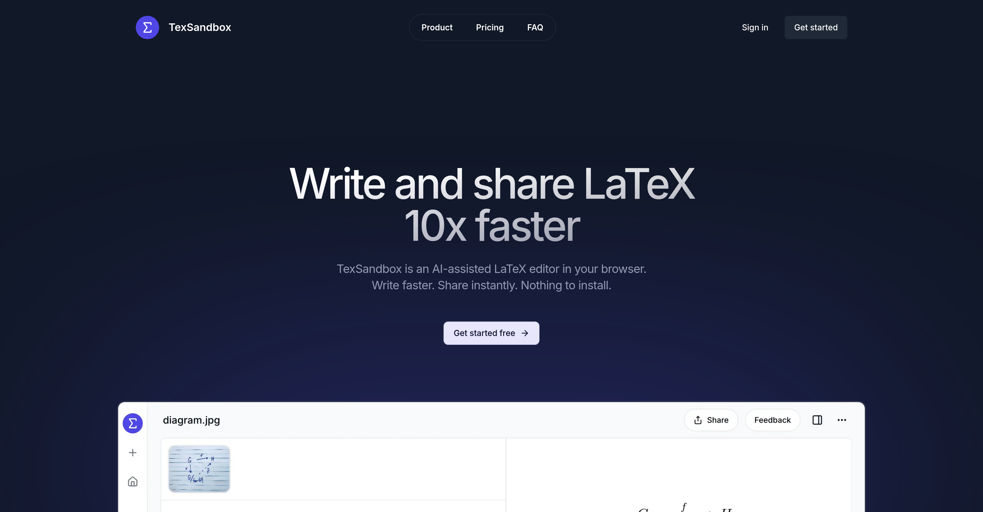 TexSandbox - Latex code - TAAFT