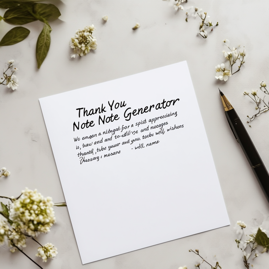 💌 Thank You Note Generator 💌 - (Free, No Signup AI Tool)