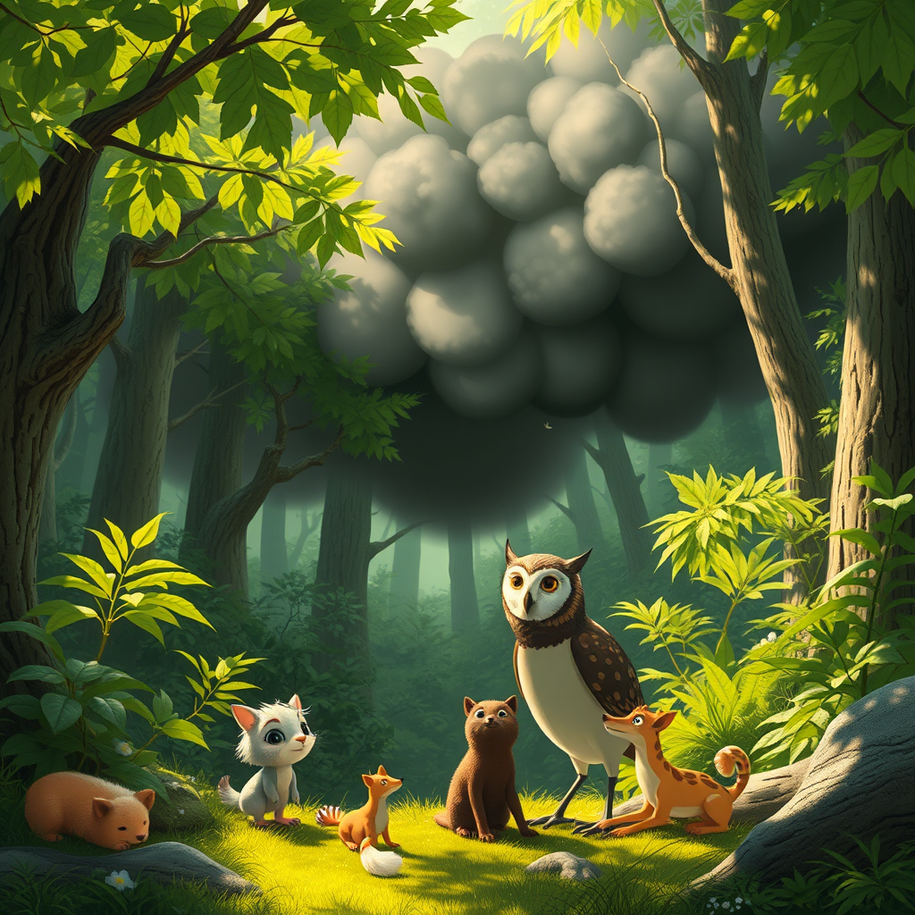 The adventure of the animals in the forest. - (Free, No Signup AI Tool)