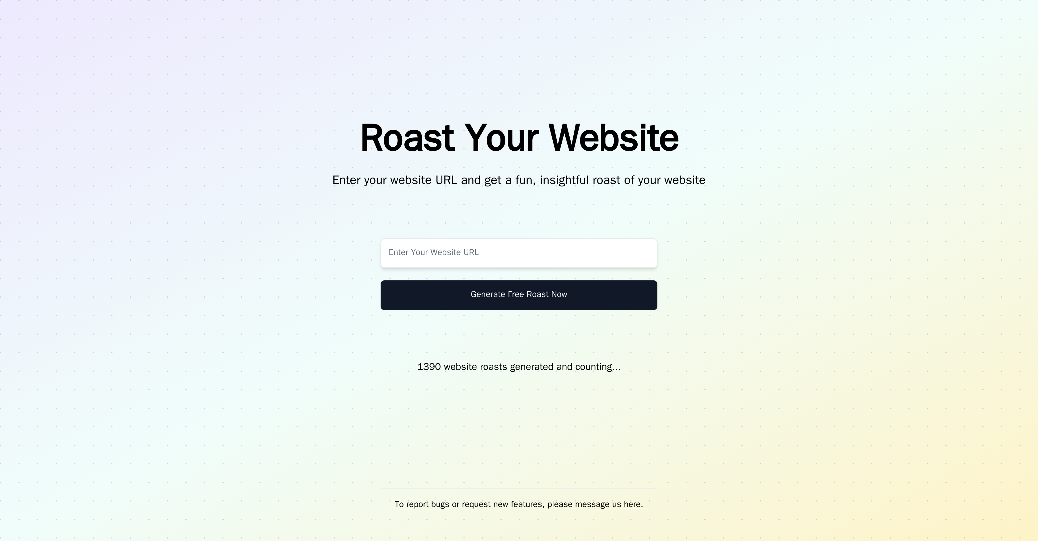 The Website Roast - AI Tool For Website roasting