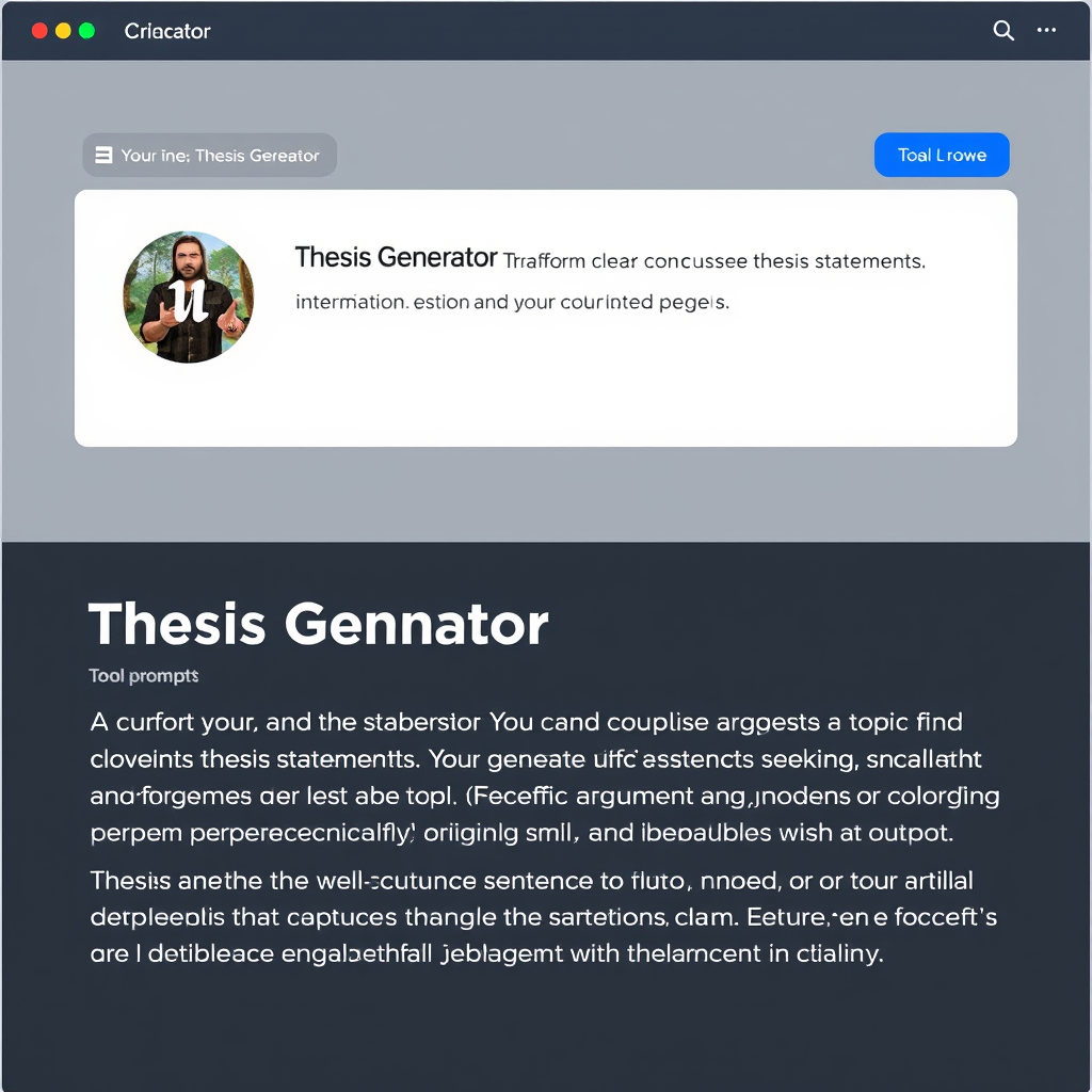 Thesis Generator - (Free, No Signup AI Tool)