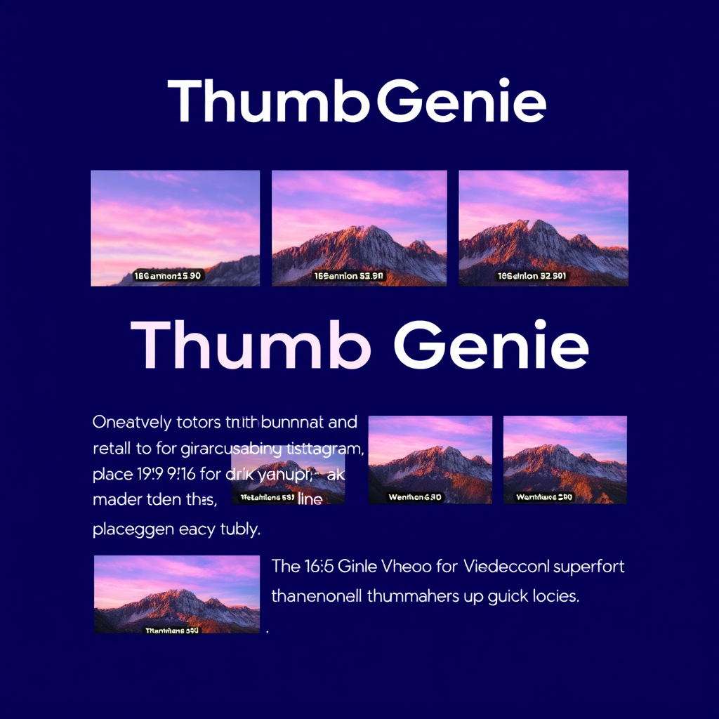 *ThumbGenie* - (Free, No Signup AI Tool)