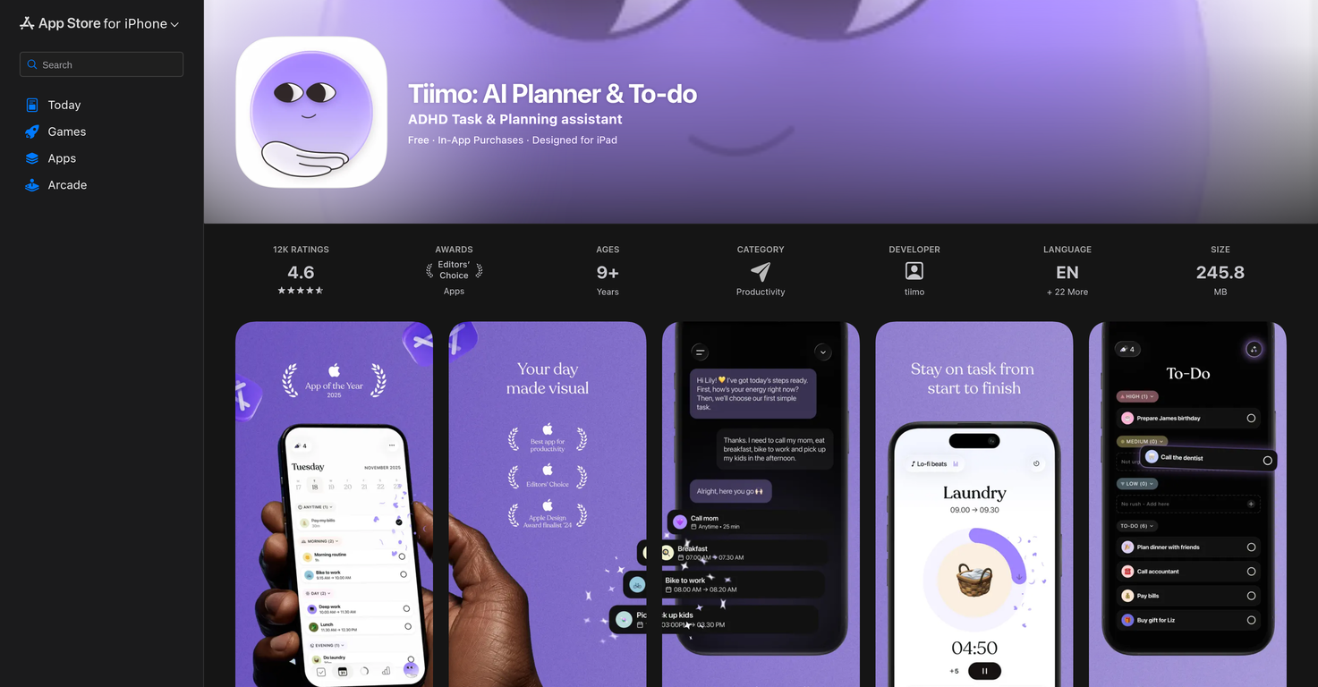 Tiimo: AI Planner & To-do - AI Tool For Task management