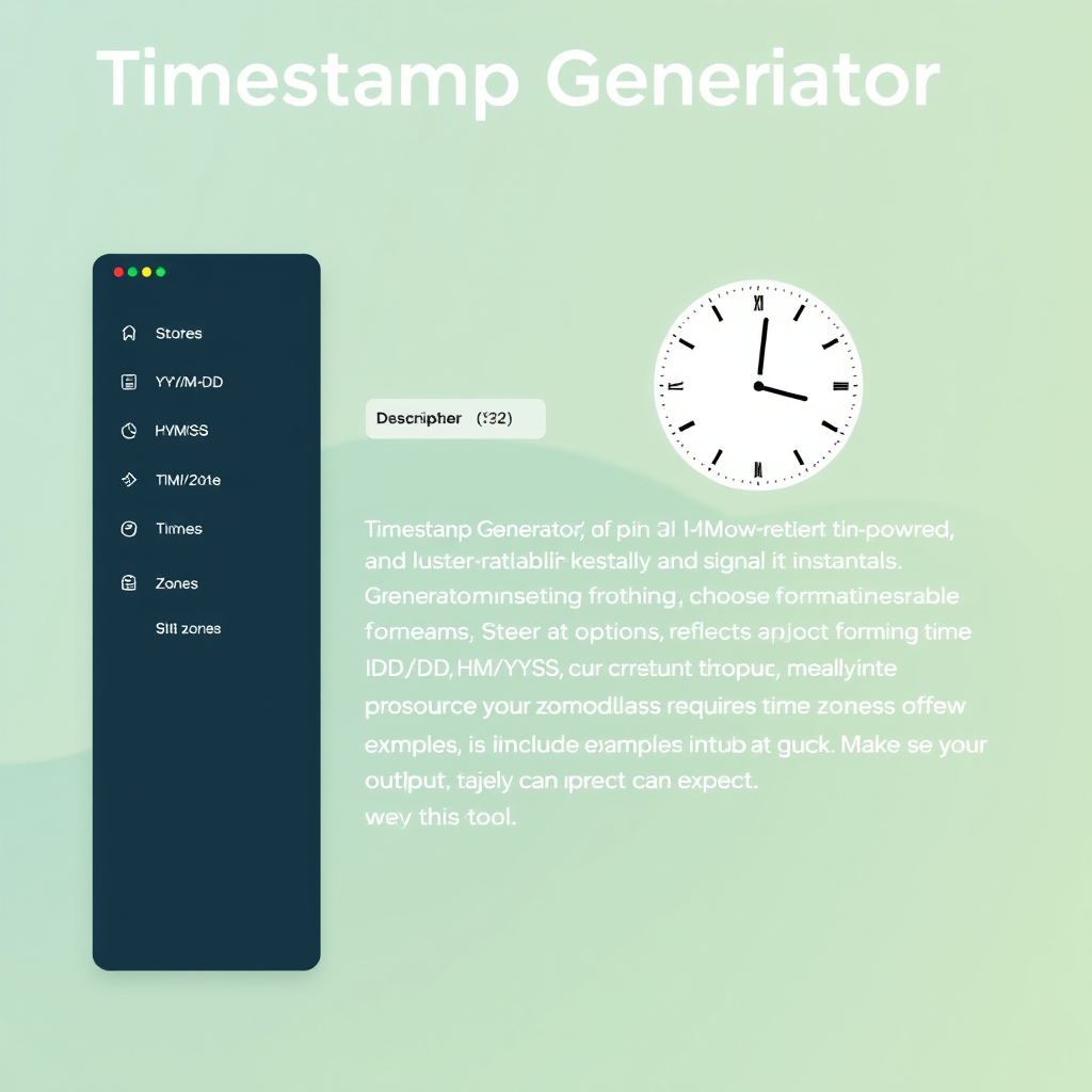 Timestamp Generator - (Free, No Signup AI Tool)