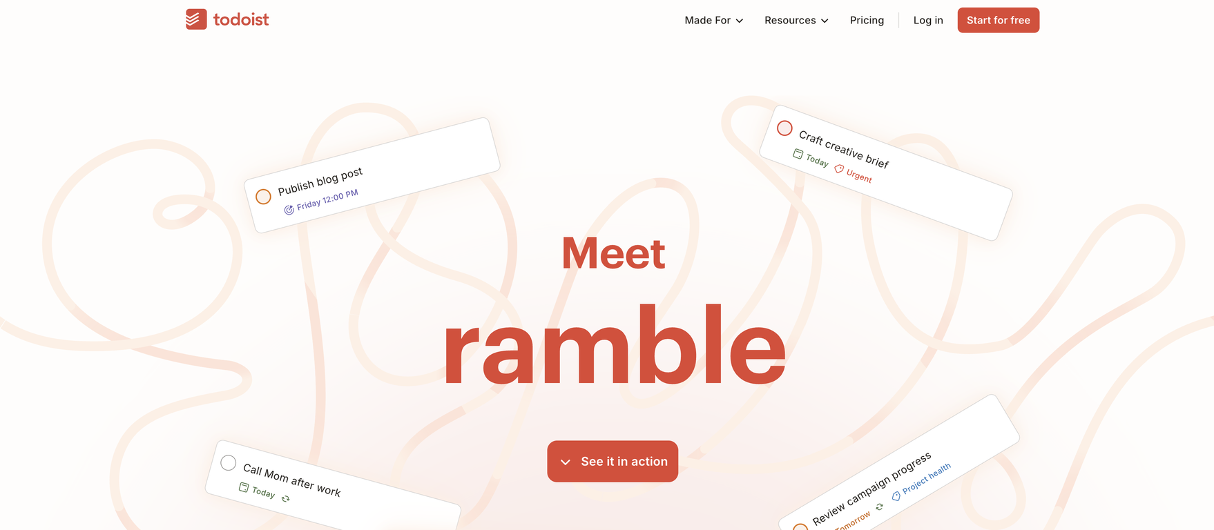 Todoist Ramble - AI Tool For Task management