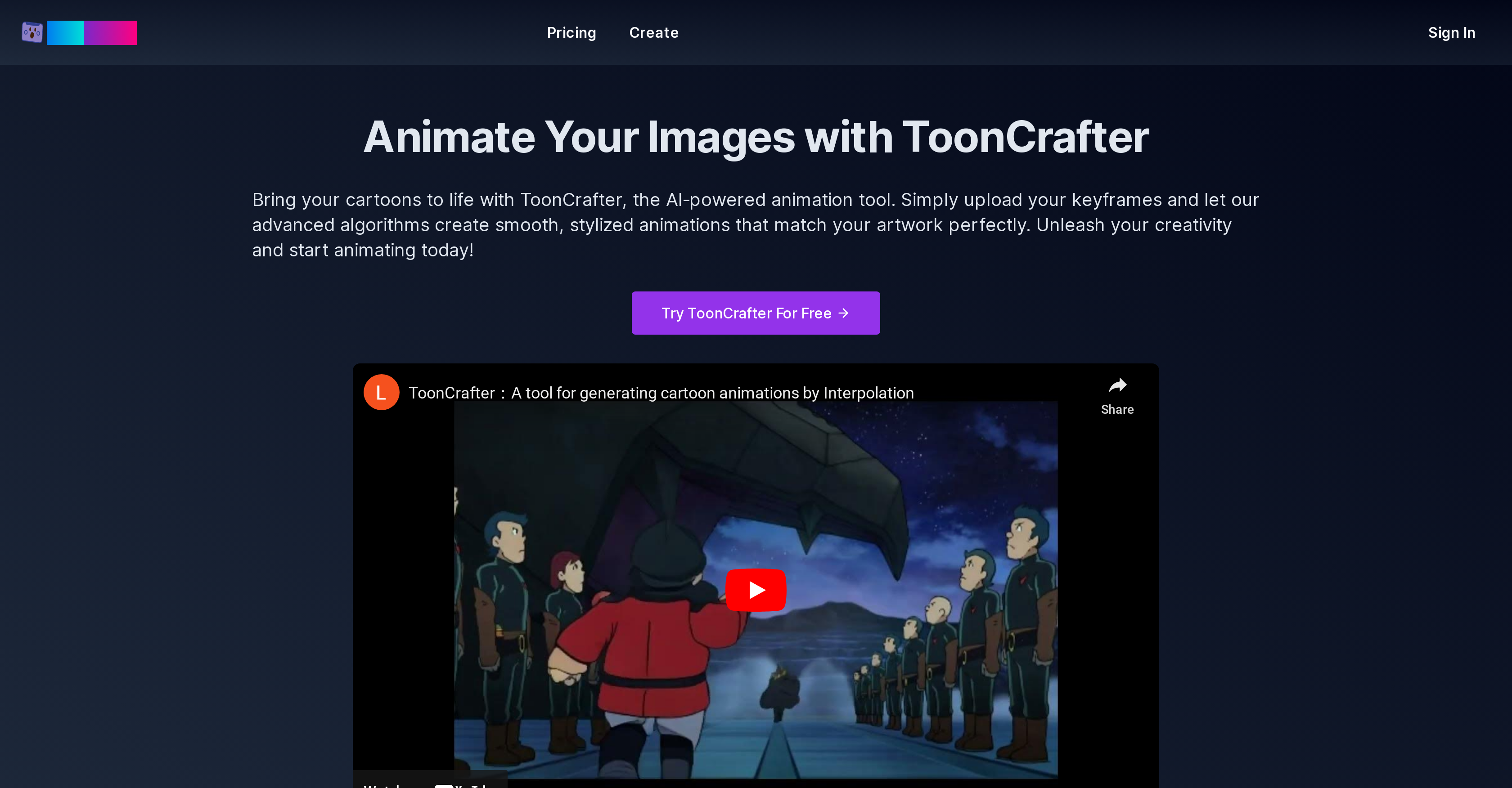 ToonCrafter - AI Tool For Cartoon images