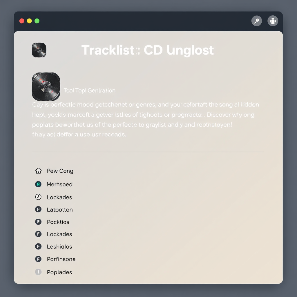 Tracklist CD Generator - (Free, No Signup AI Tool)