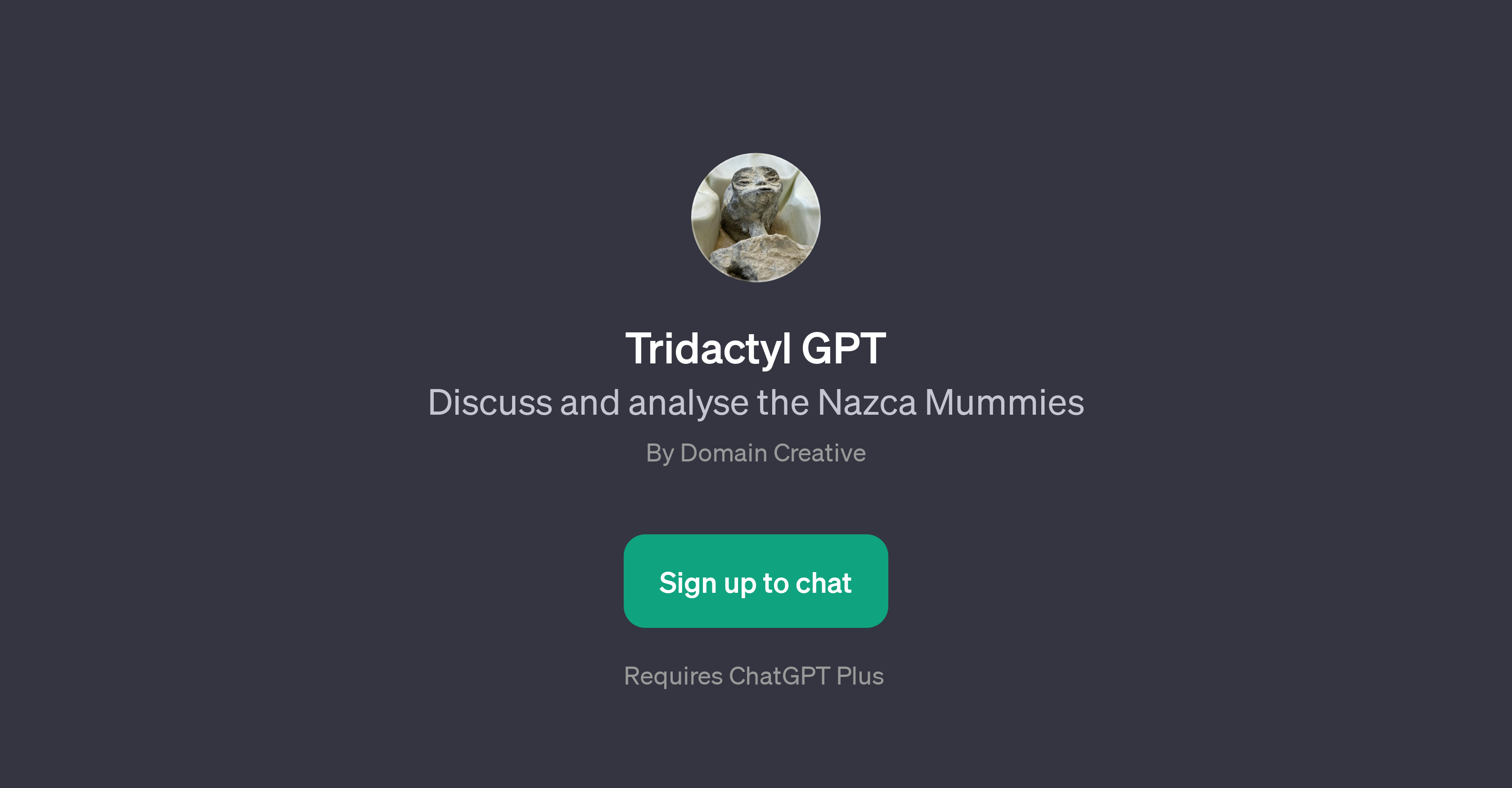 Tridactyl GPT - Nazca mummies discussions - TAAFT