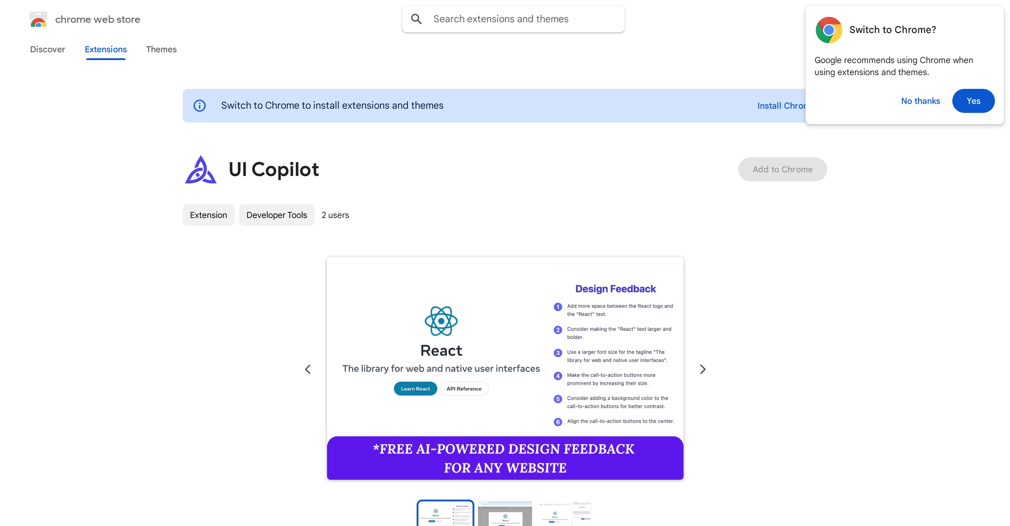 UI Copilot - Ui design feedback - TAAFT