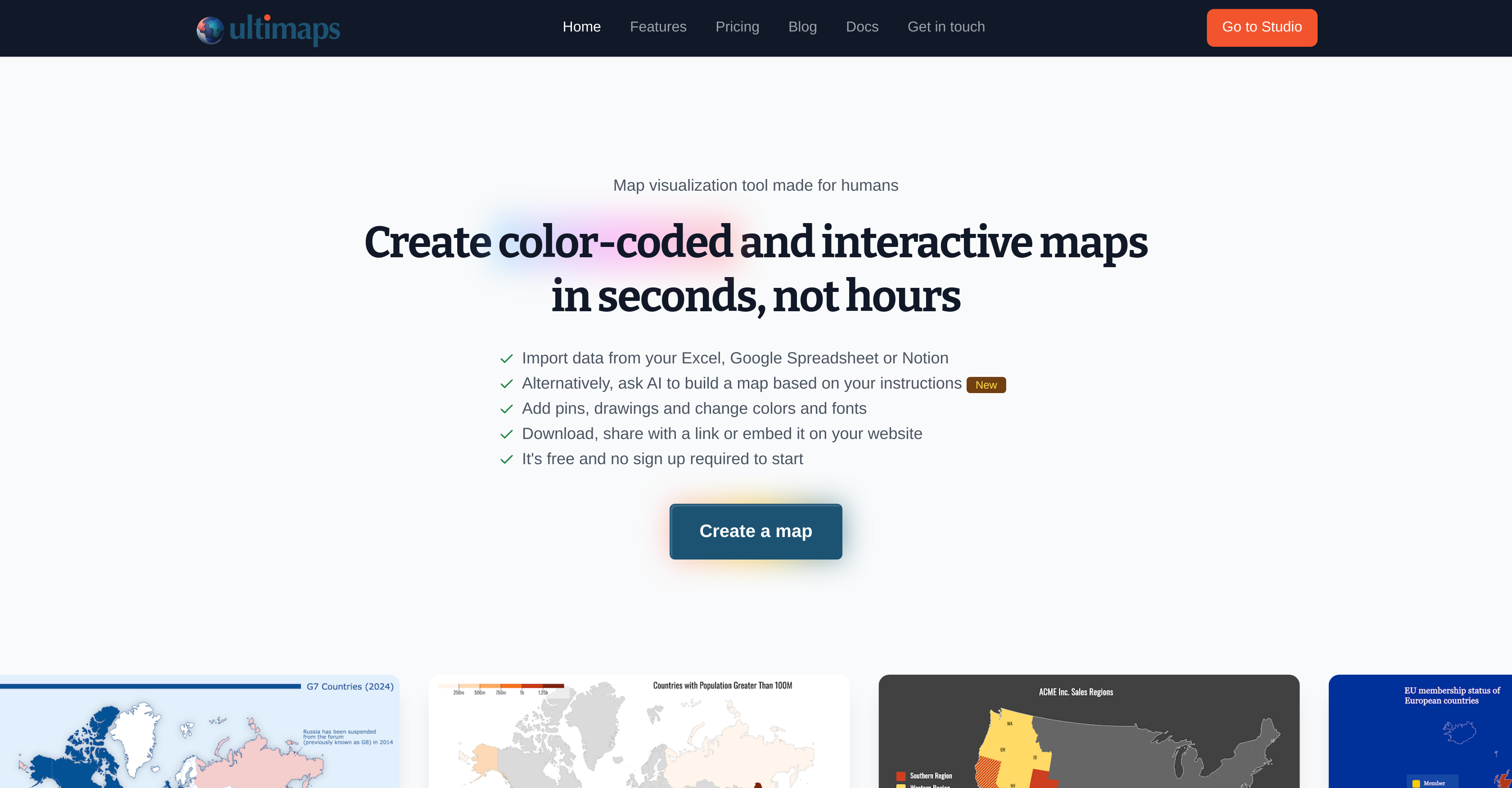 Ultimaps - AI Tool For Interactive maps