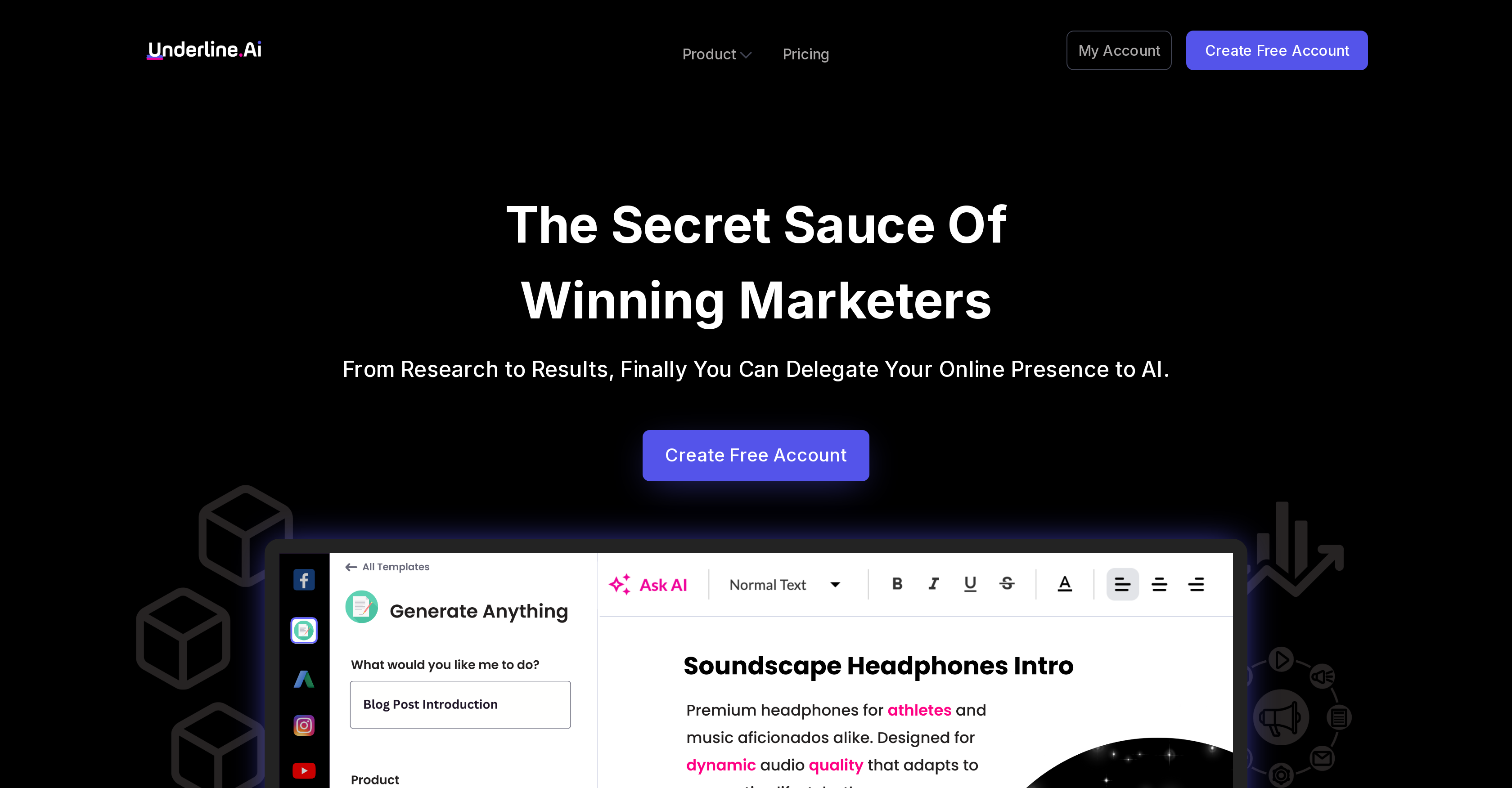 Underline.AI - AI Tool For Marketing content