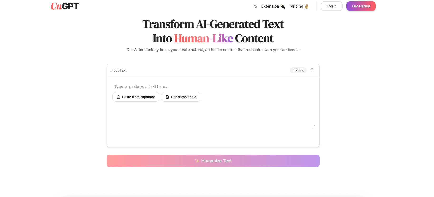 UnGPT - AI Tool For Text humanization