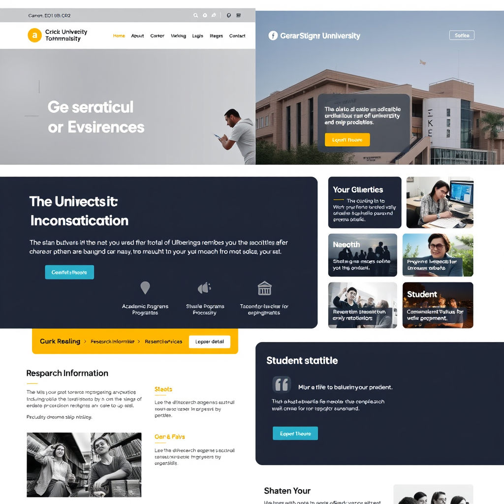 University website layout generator using design system components ...
