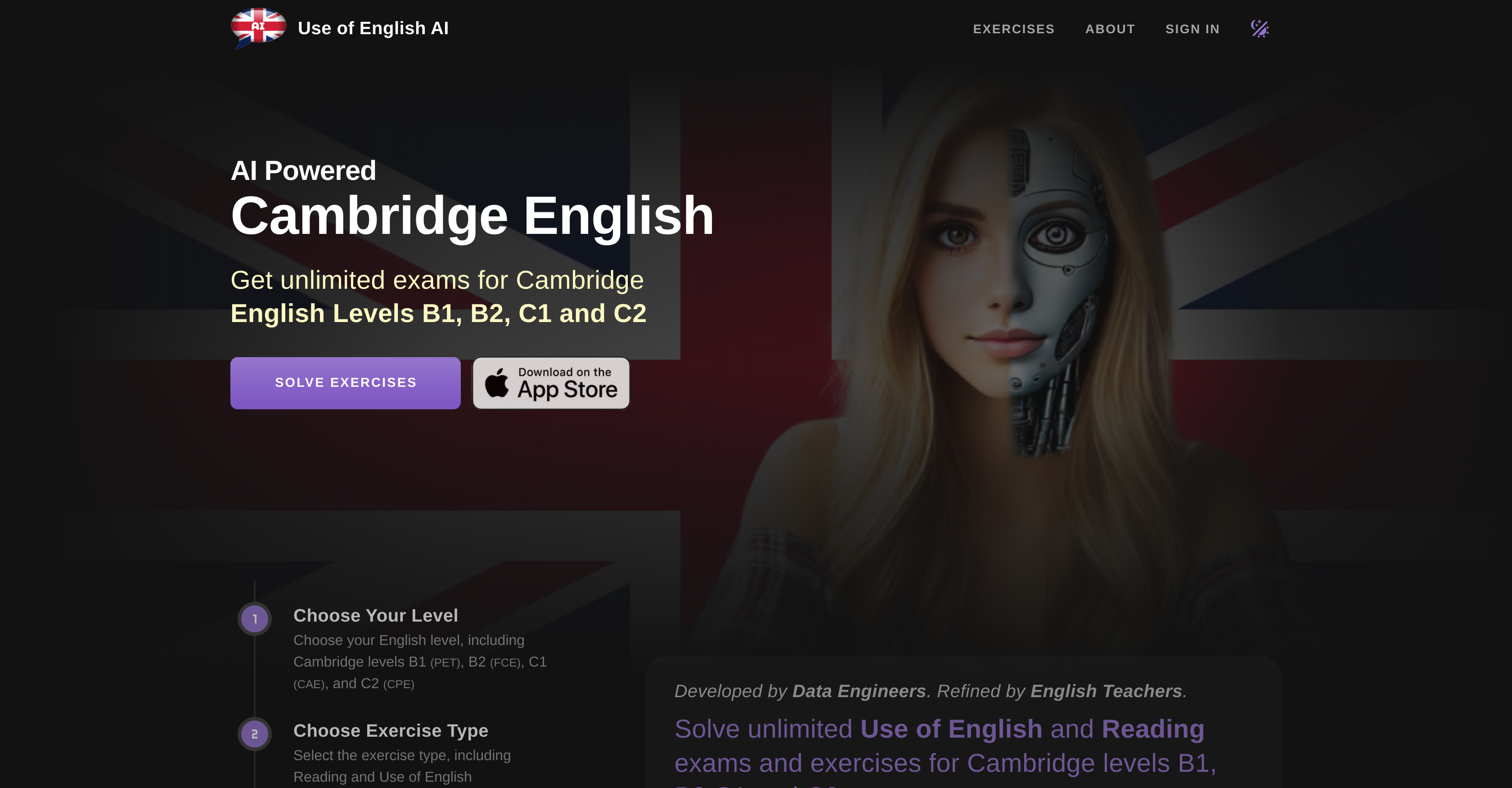 Use of English AI - Cambridge english preparation - TAAFT