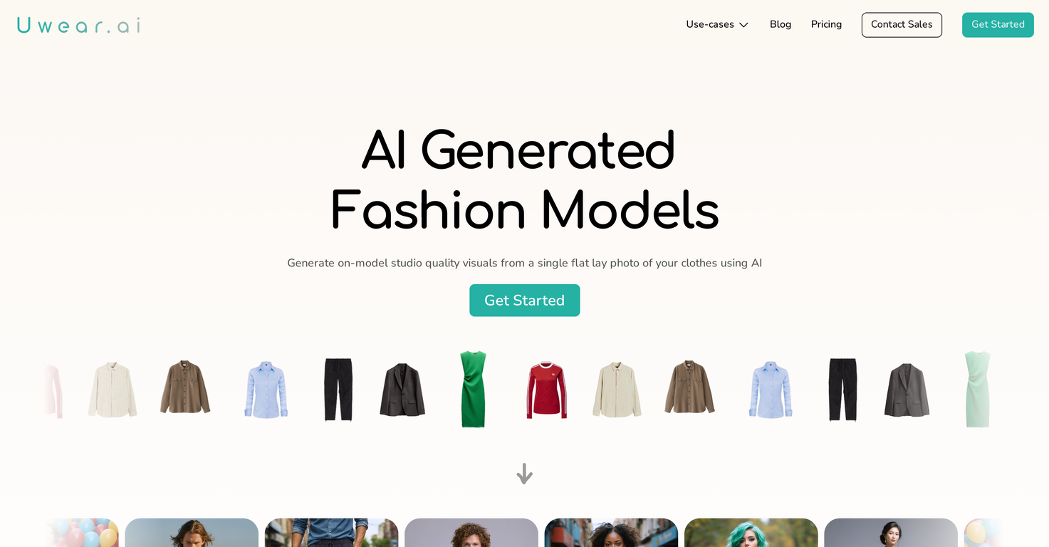 Uwear - AI Tool For Fashion models