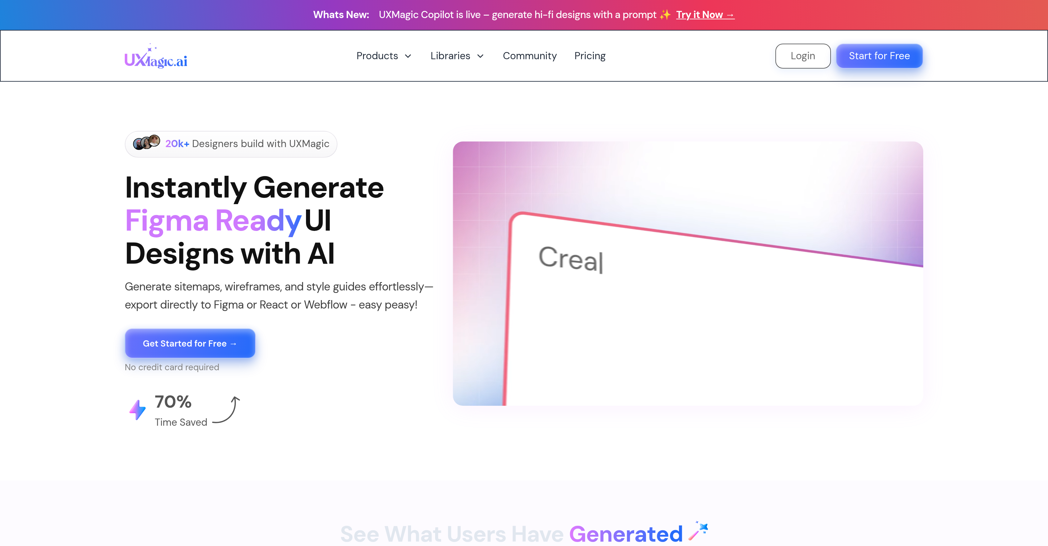 UXMagic AI - AI Tool For UX design