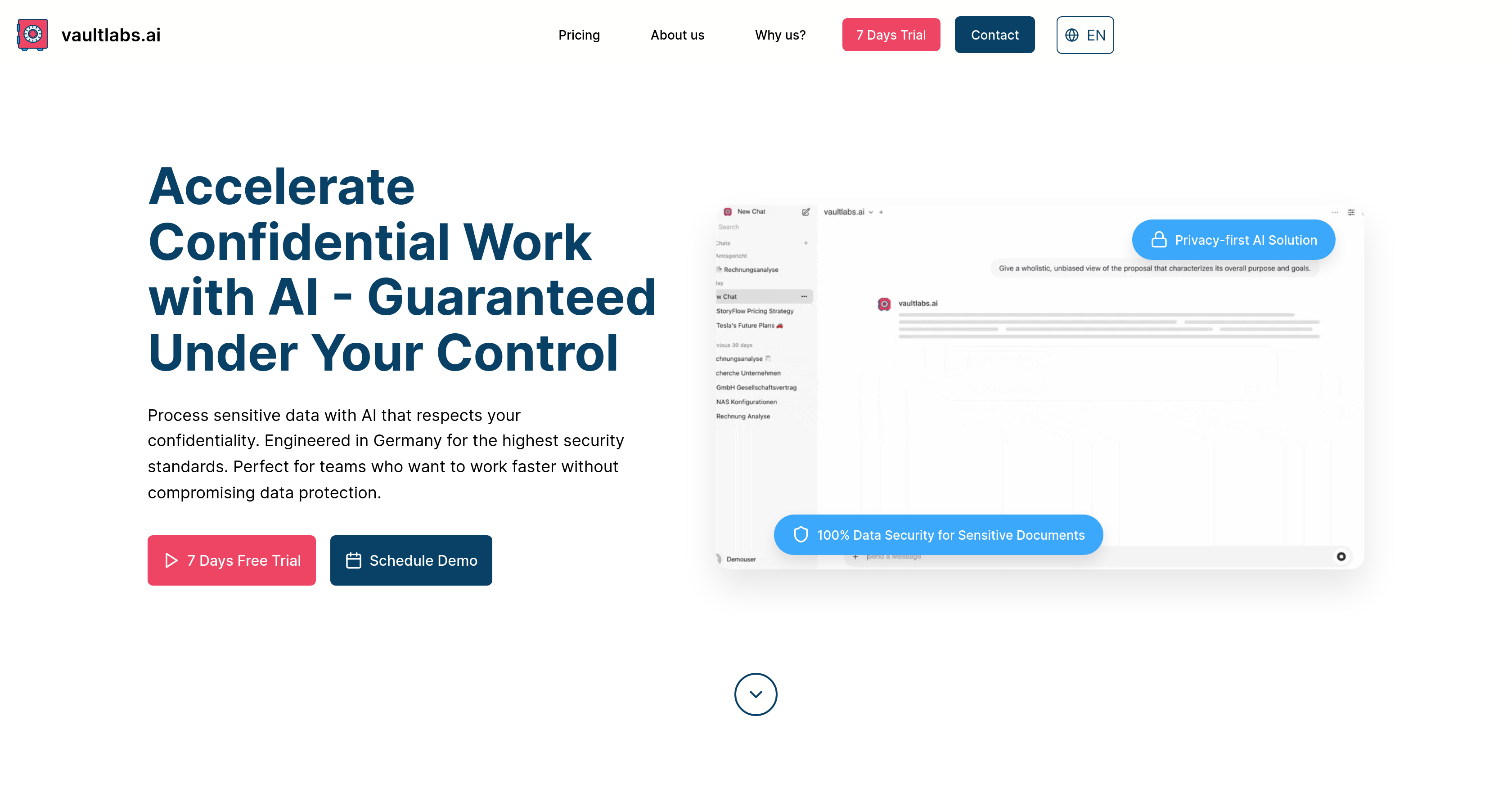 vaultlabs.ai - Secure data management - TAAFT