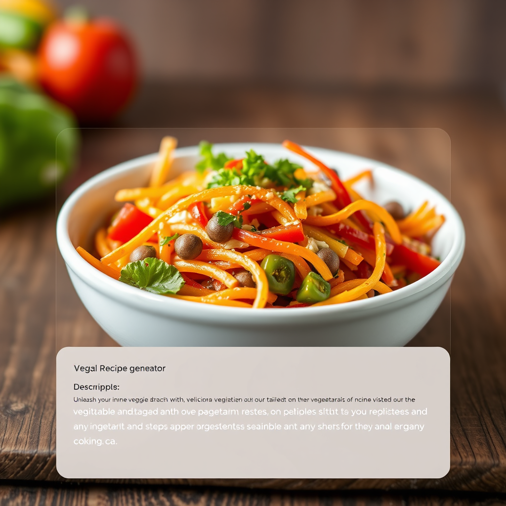 Veg Culinary Recipe Generator - (Free, No Signup AI Tool)