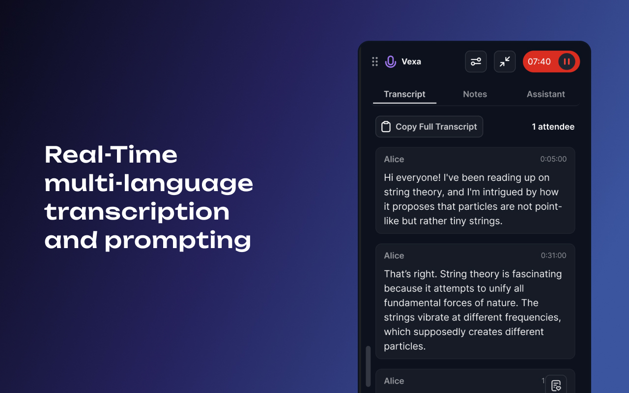 Vexa - AI Tool For Meetings