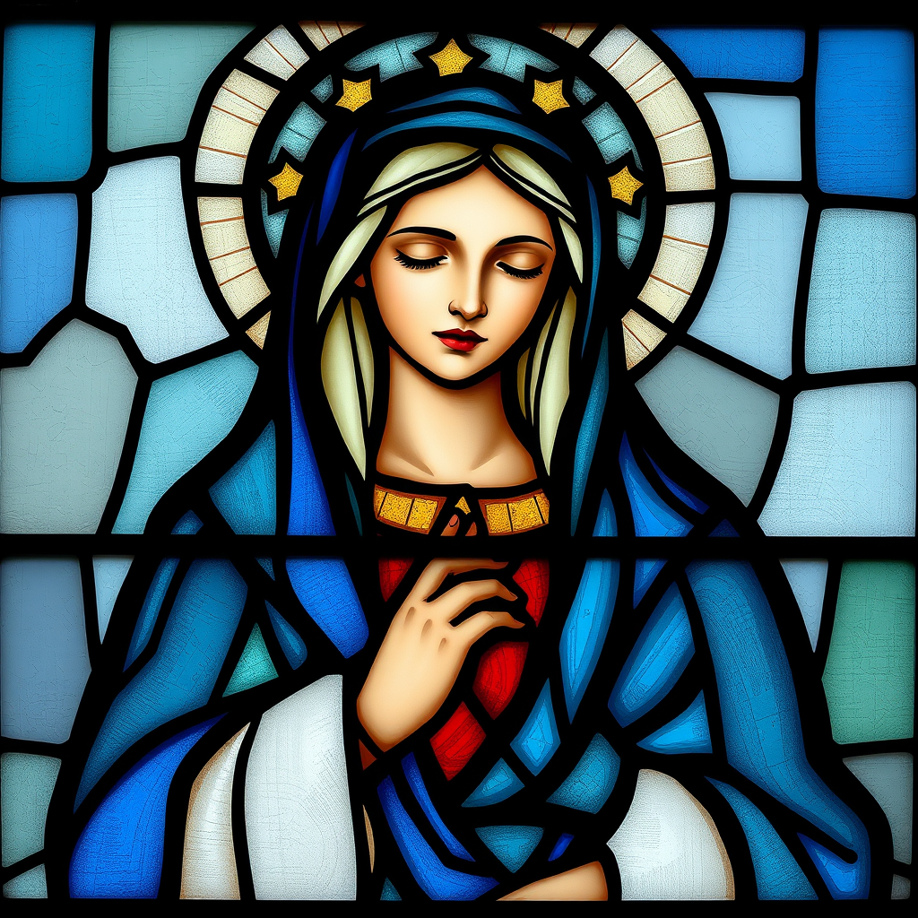 Virgin Mary Stained Glass Windows - (Free, No Signup AI Tool)