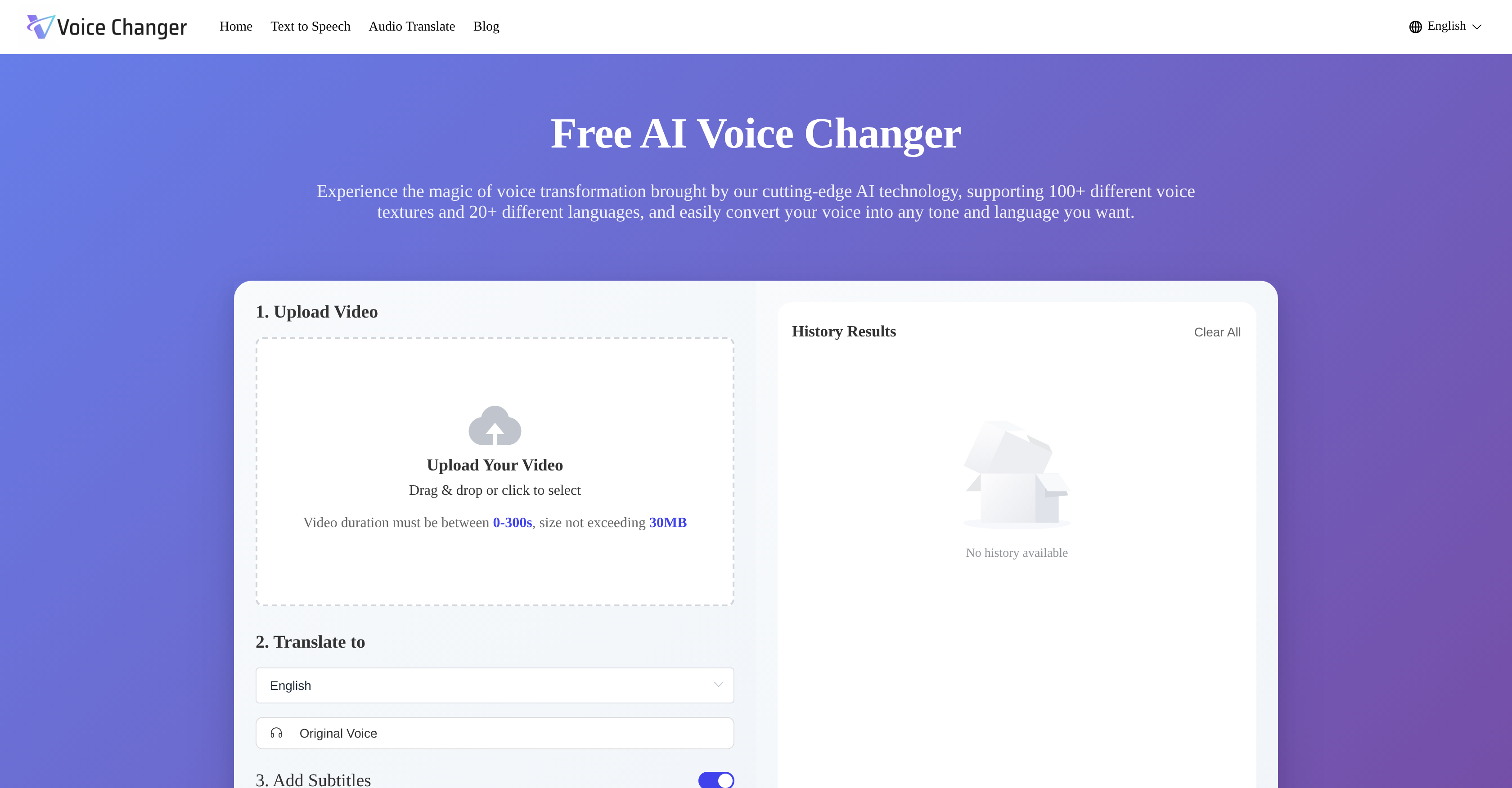 Voice Changer.video - AI Tool For Voice changing